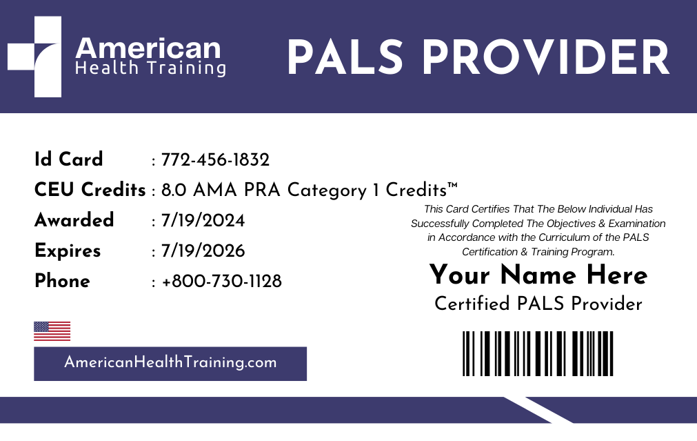PALS Certification - National Health Training